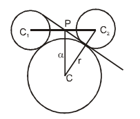 The centres of two circles C 1 and C 2 each of unit radius are at a distance of 6 units from ...