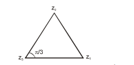 The complex numbers z1, z2 and z3 satisfying (z1-z3/z2-z3)=(1-i √3/2 ...