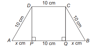 Assertion (A) If the length of three sides of a trapezium other than ...