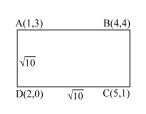 Let ABCD in order be a square. The coordinates of A and C are (1, 3 ...