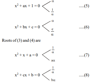 Let a , b , c be distinct real numbers such that the equations x 2+ ax +1=0 and x 2+ bx + c =0 ...