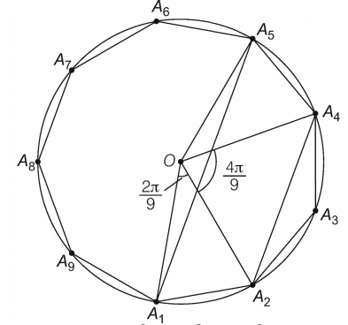 Let A1 A2 A3... A9 be a nine-sided regular polygon with side length 2 ...