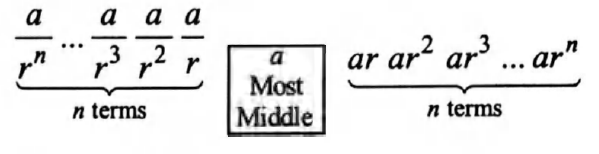If a G.P. having 2n + 1 terms whose most middle term is m, then product ...