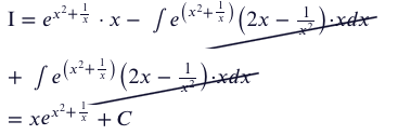 The value of the integral displaystyle ∫ ex2 + (1/x) (2 x2 - (1/x) + 1) d x is equal to (where C ...