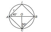 In the given figure, A B is a diameter, O is the centre of the circle and angle O C B=50°, then ...