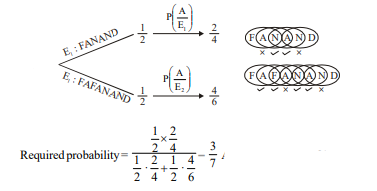 Three consecutive letters are selected either from the word 'FANAND' or ...