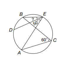 In the given figure, A, D, B, E, and C are concyclic. If angle A C B=60 ...
