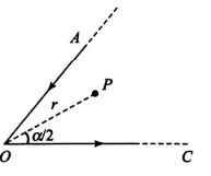 Two wires A O and O C carry equal currents i as shown in figure. One ...