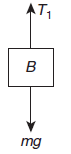 Two blocks A and B of masses 2 m and m, respectively, are connected by a massless and ...