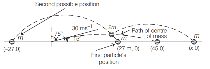 A firecracker is thrown with velocity of 30 ms -1 in a direction which ...