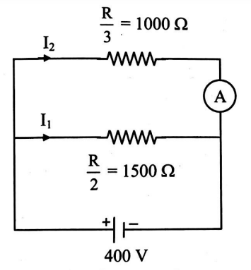 Five identical resistors each of resistance R =3000 Ω are connected to ...