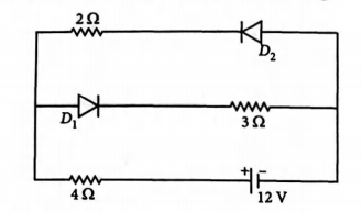 The circuit has two oppositely connected ideal diodes in parallel. What ...