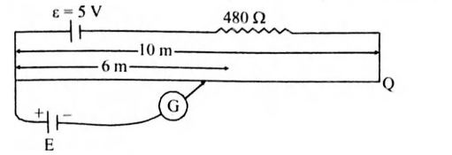 A 10 m long wire of uniform cross-section and 20 Ω resistance is used ...