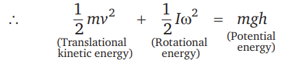A solid sphere is rolling on a frictionless surface, shown in figure with a translational ...