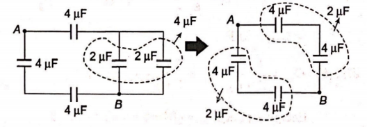 In the circuit as shown in the figure the effective capacitance between ...