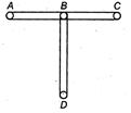 Three conducting rods of same material and cross-section are connected ...