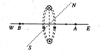 A circular loop is kept in that vertical plane which contains the north-south direction. It ...