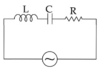 For the LCR circuit, shown here, the current is observed to
