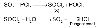 'X' is one of substance formed when SO2 and PCl5 react together. It is ...