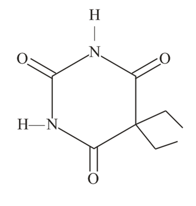 The total number of N-atoms present in veronal is