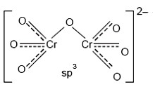 How many Cr-O bonds are equivalent in the dichromate anion?