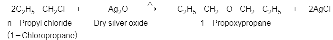 A saturated alkyl halide (C3 H7 X) , when heated with dry silver oxide ...