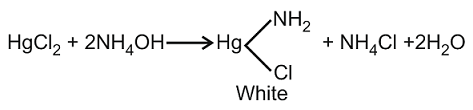 A metal gives two chlorides ' A ' and ' B '. ' A ' gives a black ...