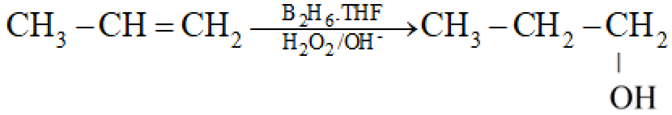 In the hydroboration - oxidation reaction of propene with diborane ...