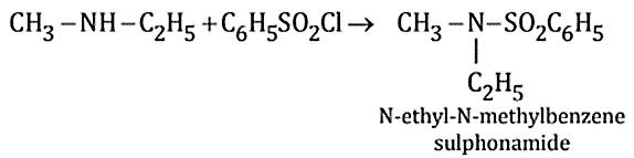 A compound (X) with molecular formula C3H9N reacts with C6H5SO2Cl to ...