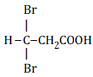 Propionic acid on reaction with Br2/P yields a di-bromo product. The ...