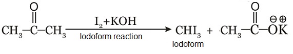 Which is the major product formed when acetone is heated with iodine ...