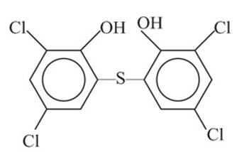 How many Cl-atoms are present in Bithional added in soaps for ...