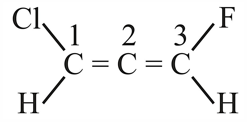 Consider the following molecule If π - electron cloud of C1-C2 is ...