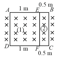 A rectangular frame ABCD made of a uniform metal wire has a straight ...