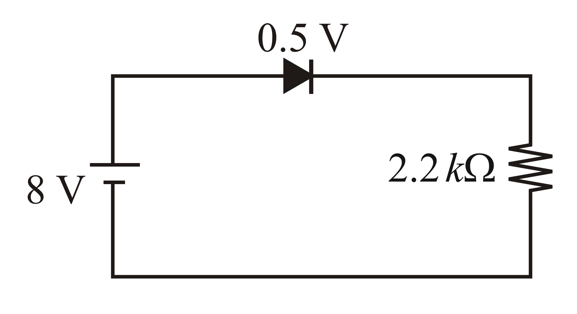 If The Forward Voltage Drop For The Given Diode Is 0 5v The Current