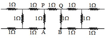 Shown in the figure is an infinite network of resistors each of ...