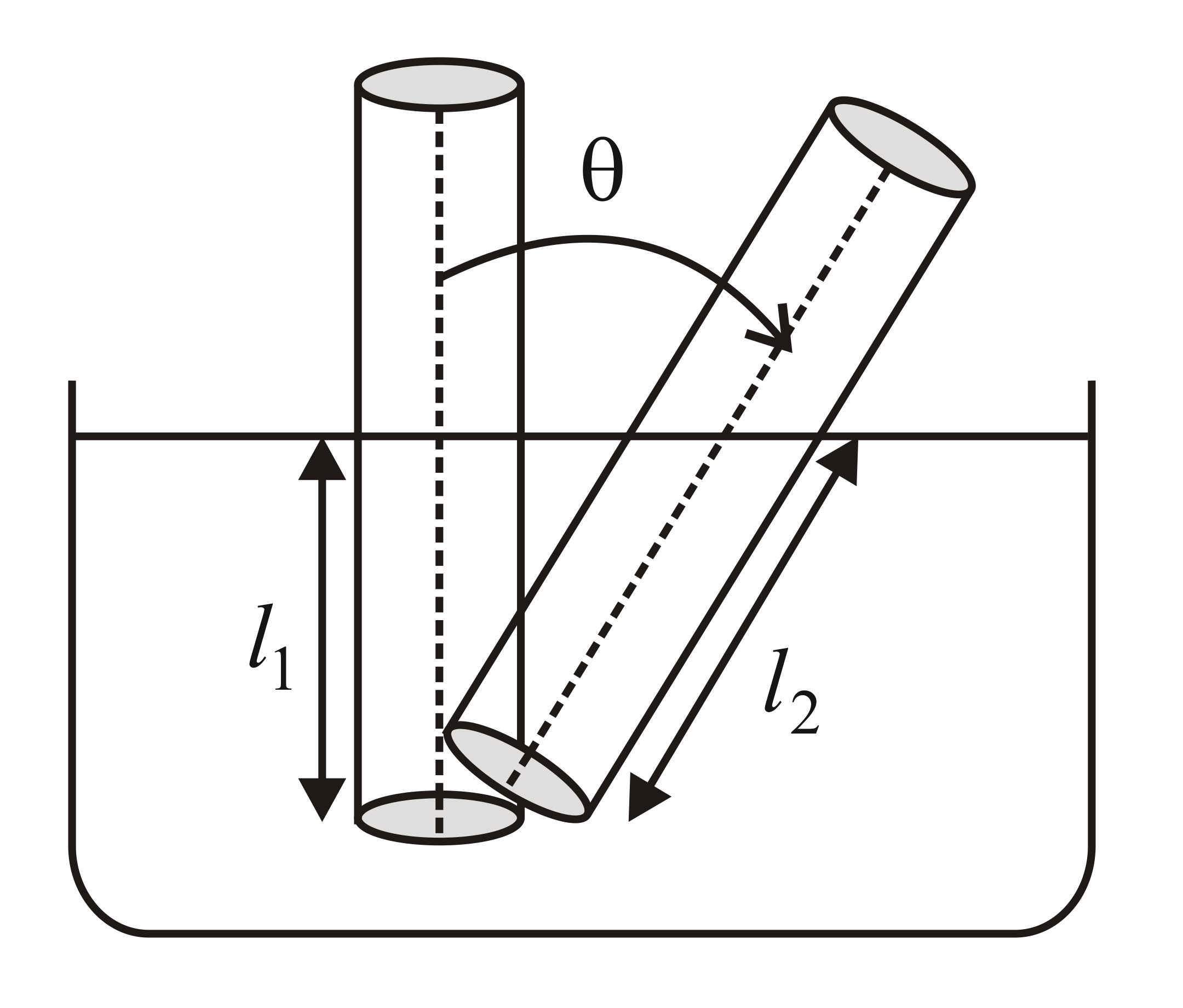 A hollow cylinder of a very small radius and mass m is floating ...