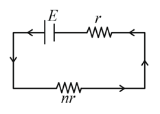 A cell of emf E and internal resistance r is connected in series with ...