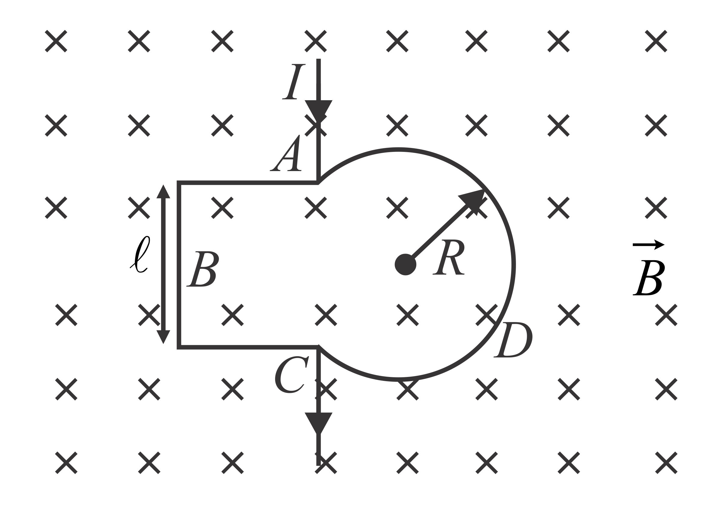 Figure shows a conducting loop ABCDA placed in a uniform magnetic field ...