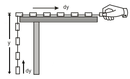 A chain is held on a frictionless table with 1/n th of its length ...