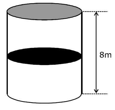 A thermally isolated cylindrical closed vessel of height 8m is kept ...