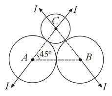 Two identical balls A B each of mass 2 kg radius R are suspended ...