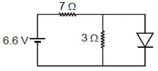 A p-n junction diode is connected in parallel to a 3Ω resistance and ...